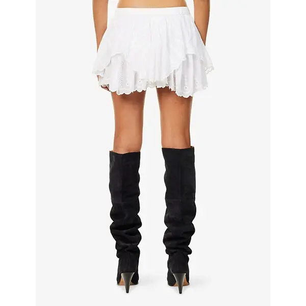 Isabel Marant Étoile Layale Embroidered Cotton Mini Skirt