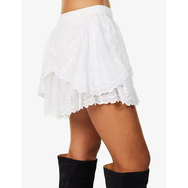 Isabel Marant Étoile Layale Embroidered Cotton Mini Skirt