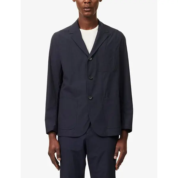Sunspel Single-breasted Lightweight Cotton Poplin Jacket