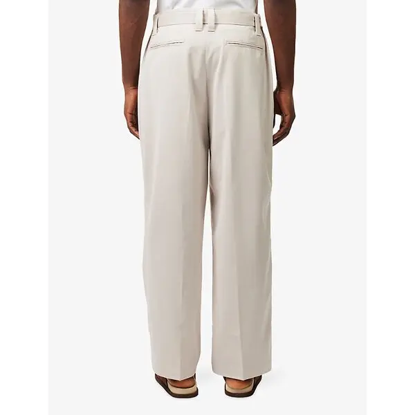 THE COUTURE CLUB Belted Barrel-leg Woven Trousers
