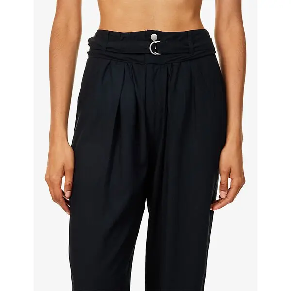 Isabel Marant Étoile Celia Pleated Linen-blend Trousers