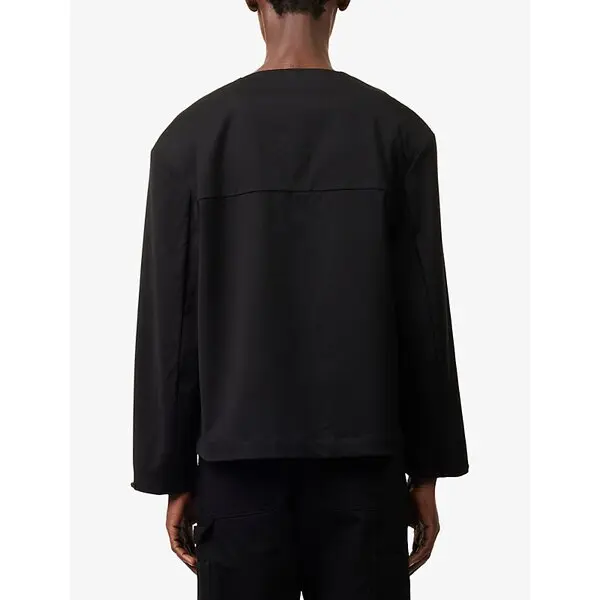 THE COUTURE CLUB V-neck Boxy-cut Woven Shirt