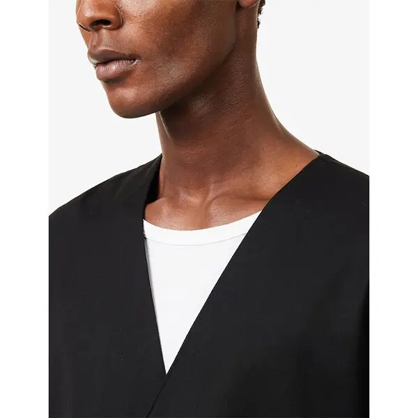 THE COUTURE CLUB V-neck Boxy-cut Woven Shirt