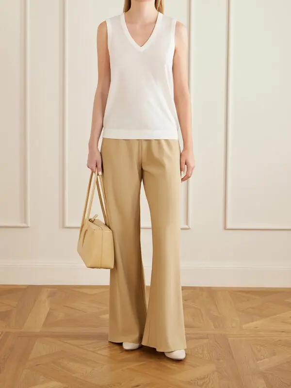 Theory Ribbed Wool V-neck Tank