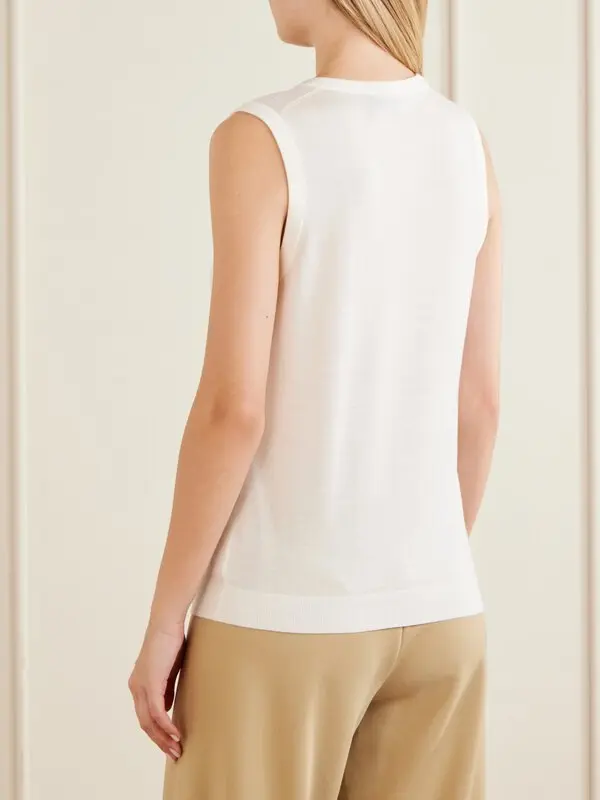 Theory Ribbed Wool V-neck Tank