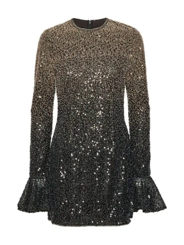 ROTATE BY BIRGER CHRISTENSEN Sequined Mini Dress - Gray