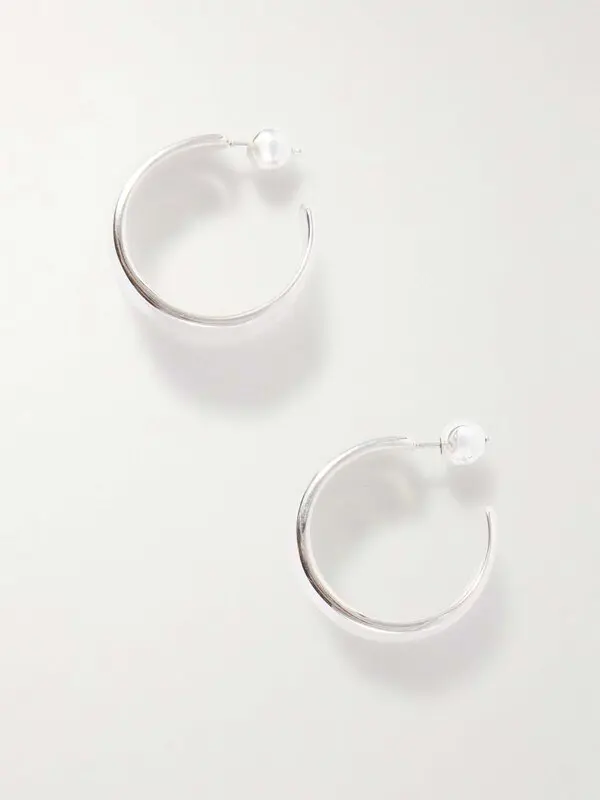 SOPHIE BUHAI Large Wave Sterling Hoop Earrings