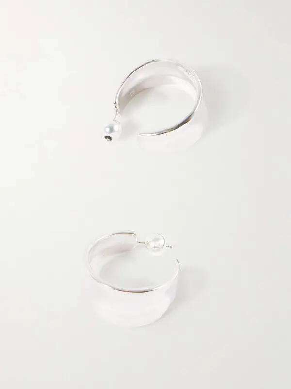 SOPHIE BUHAI Large Wave Sterling Hoop Earrings