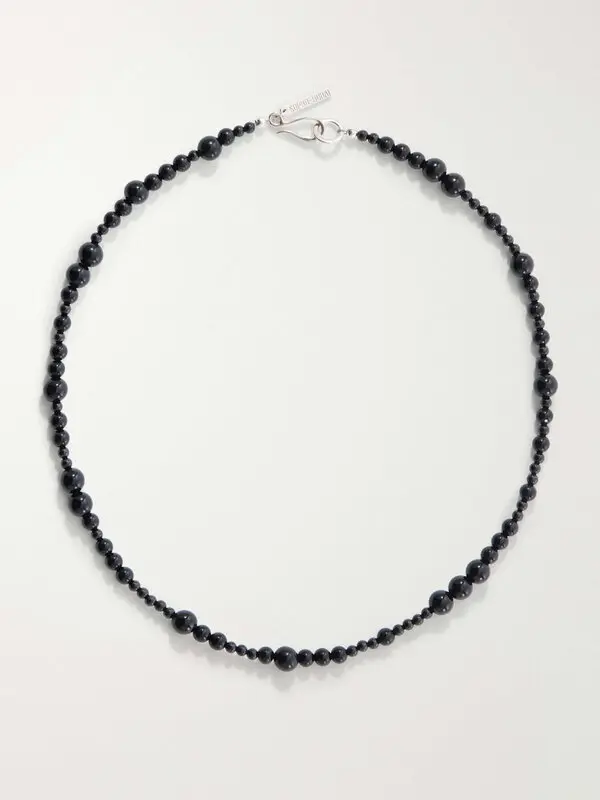 SOPHIE BUHAI Constellation Sterling Silver And Onyx Beaded Necklace