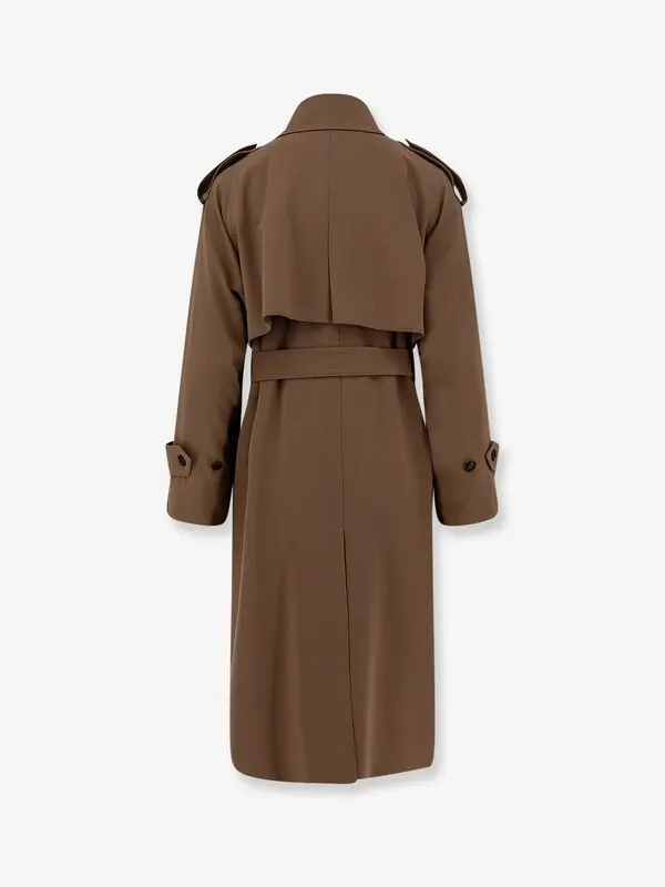 Max Mara Virgin Wool Double-breasted Trench Coat With Belt