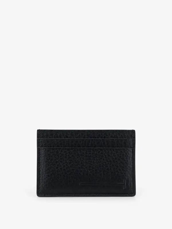 TOM FORD Leather Card Holder With Embossed Logo