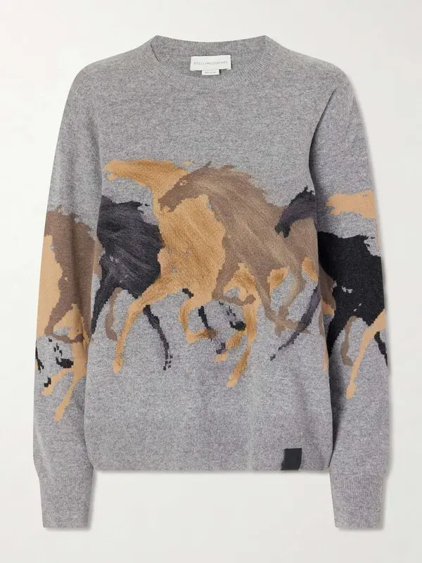 Stella McCartney Racing Horse Wool Sweater - Grape