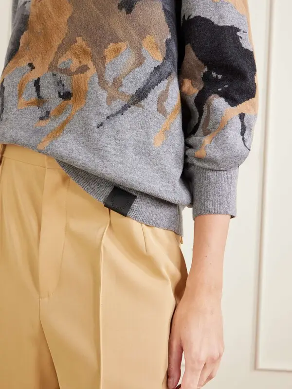 Stella McCartney Racing Horse Wool Sweater - Grape