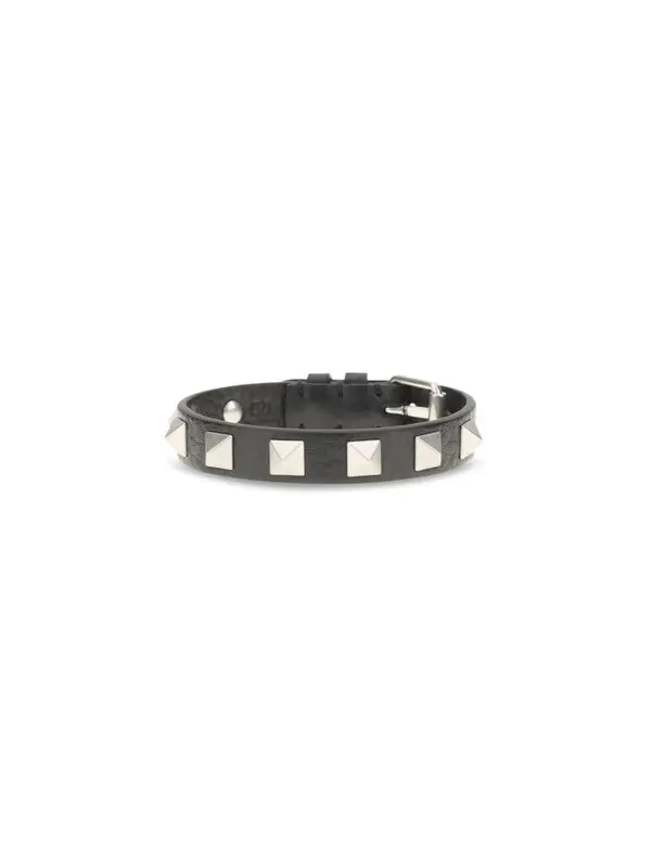 Valentino Garavani Rockstud Leather Bracelet - Black