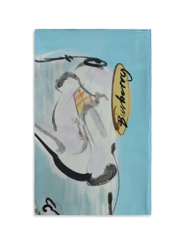 Burberry Swan Lake Silk Scarf - Multicolor