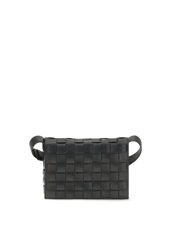 Bottega Veneta Orto Messenger Crossbody Bag - Black