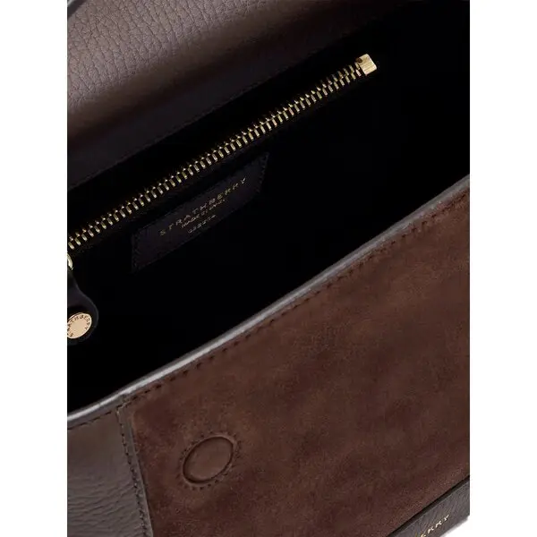 Strathberry Paneled Top Handle Bag - Brown