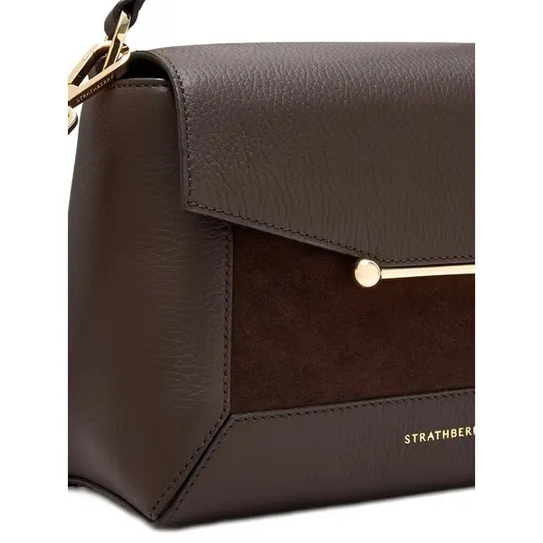 Strathberry Paneled Top Handle Bag - Brown