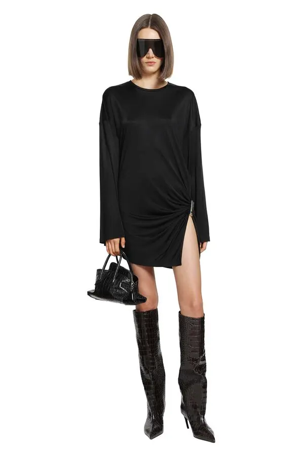 Attico Fluid Viscose Jersey Mini Dress