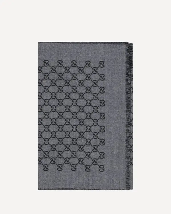 Gucci Gg Scarf - Grey