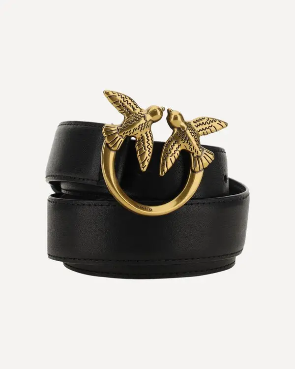Pinko Love Berry Leather Belt