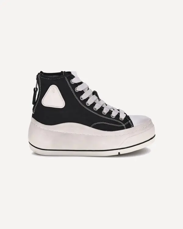 R13 High Top Platform Sneakers - Black