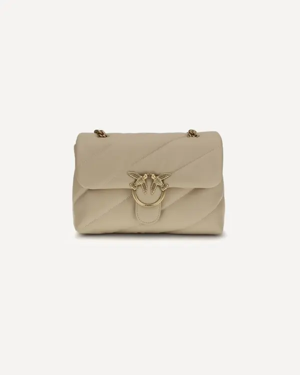 Pinko Love Classic Leather Shoulder Bag