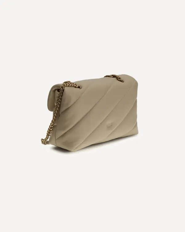 Pinko Love Classic Leather Shoulder Bag