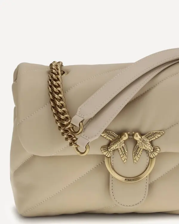 Pinko Love Classic Leather Shoulder Bag