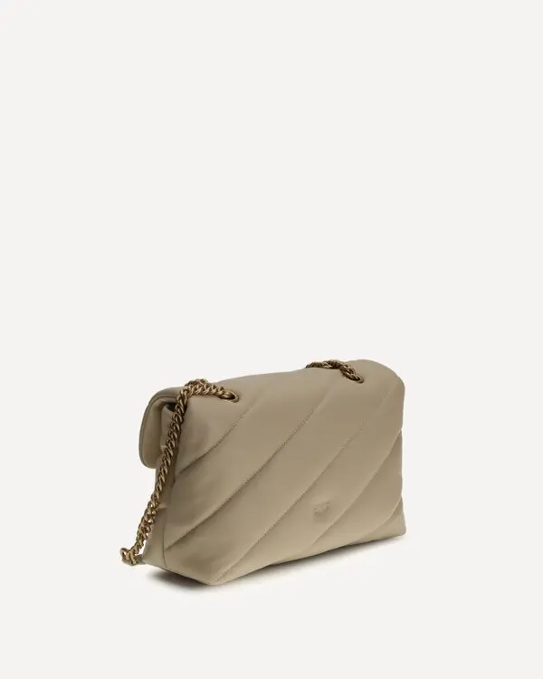 Pinko Love Classic Leather Shoulder Bag