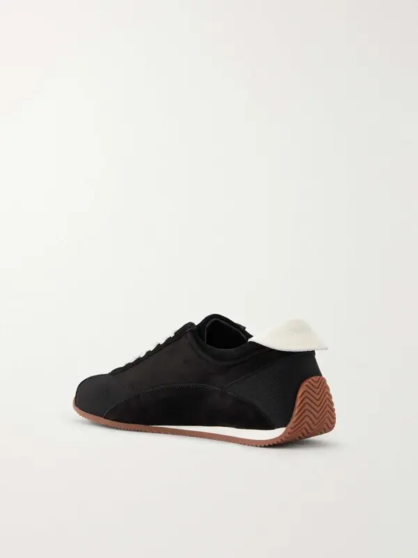 NEOUS Berenices Leather-trimmed Suede And Mesh Sneakers