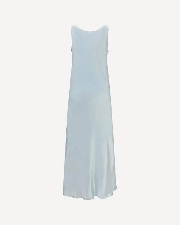 Miu Miu Long Satin V-neck Dress