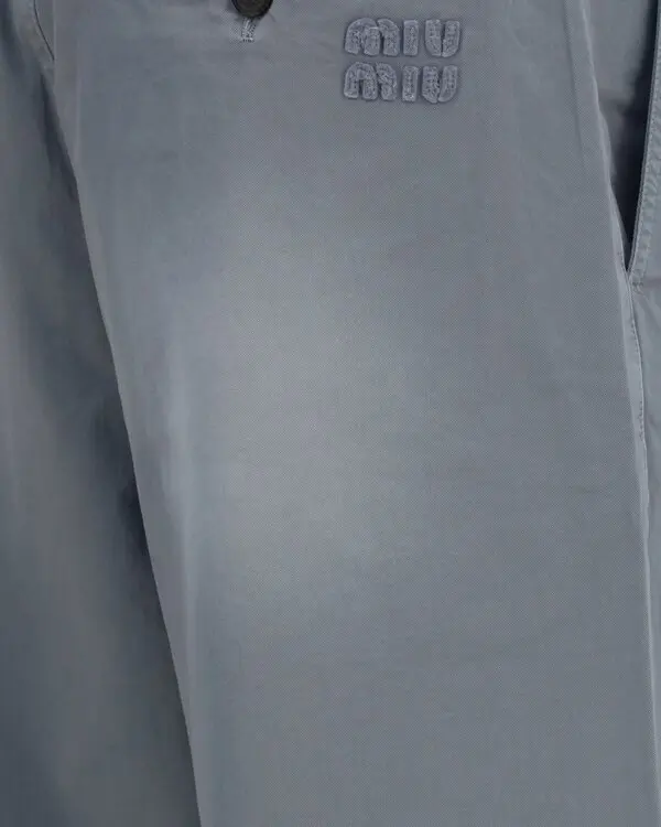 Miu Miu Garment-dyed Wide-leg Pants