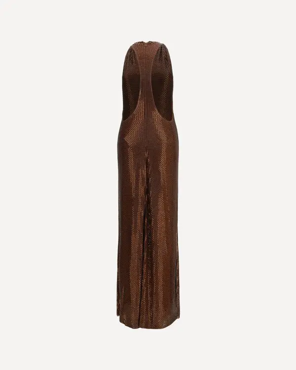 SELF-PORTRAIT Embellished Maxi Dress With Cross-back Straps