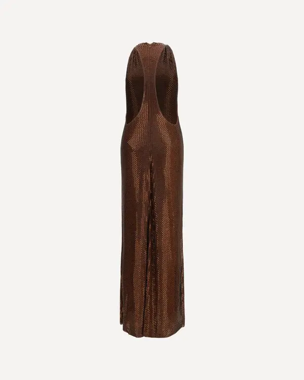 SELF-PORTRAIT Embellished Maxi Dress With Cross-back Straps