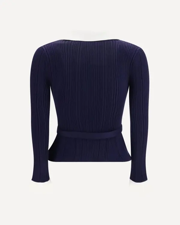 SELF-PORTRAIT Ribbed Cardigan