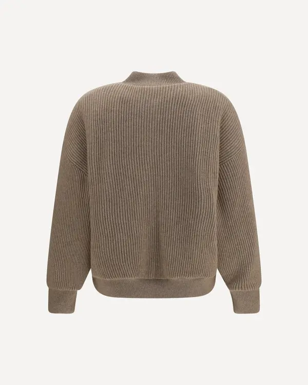 Brunello Cucinelli Ribbed Cashmere Bomber