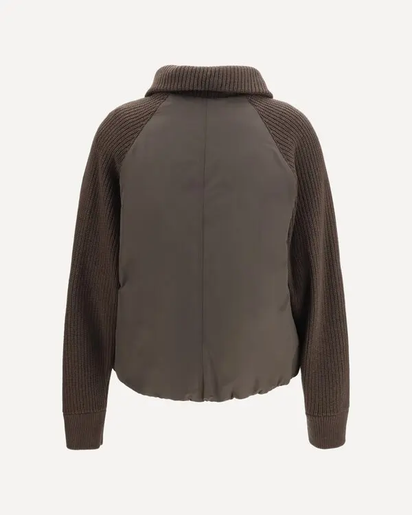 Brunello Cucinelli Down Jacket With Wool Sleeves