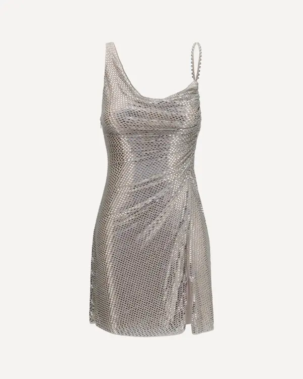 SELF-PORTRAIT Sequins Draped Dress