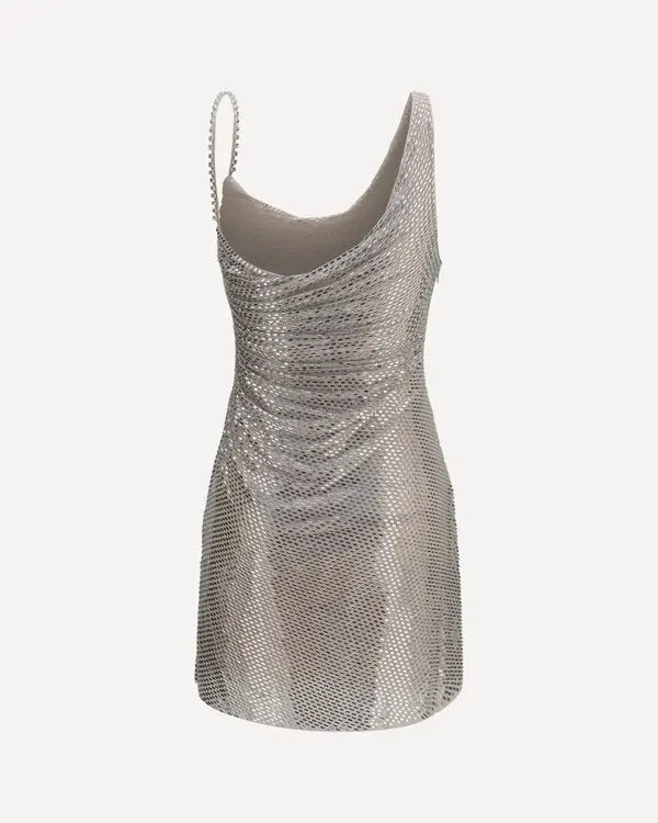 SELF-PORTRAIT Sequins Draped Dress