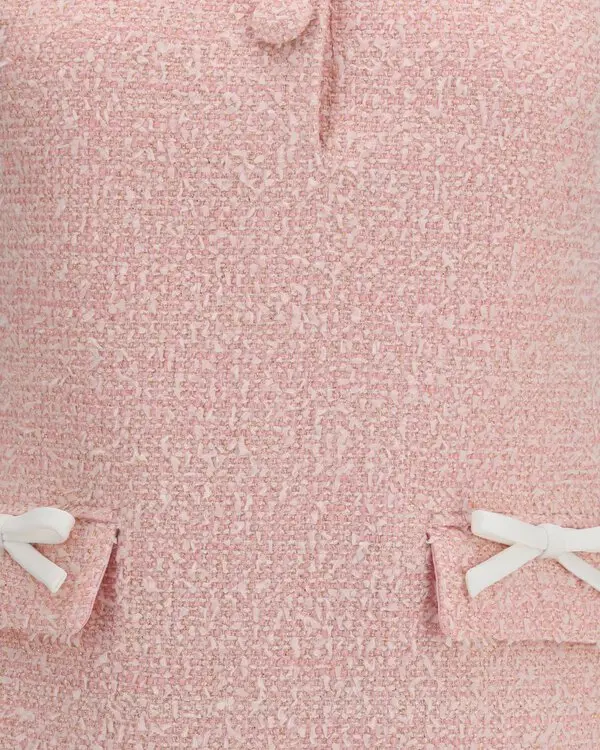 SELF-PORTRAIT Bouclé Mini Dress With Lace Collar
