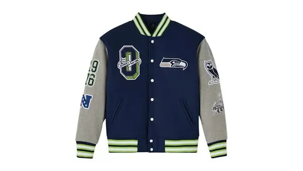 OVO X Nfl Seattle Seahawks Wool Varsity Jacket