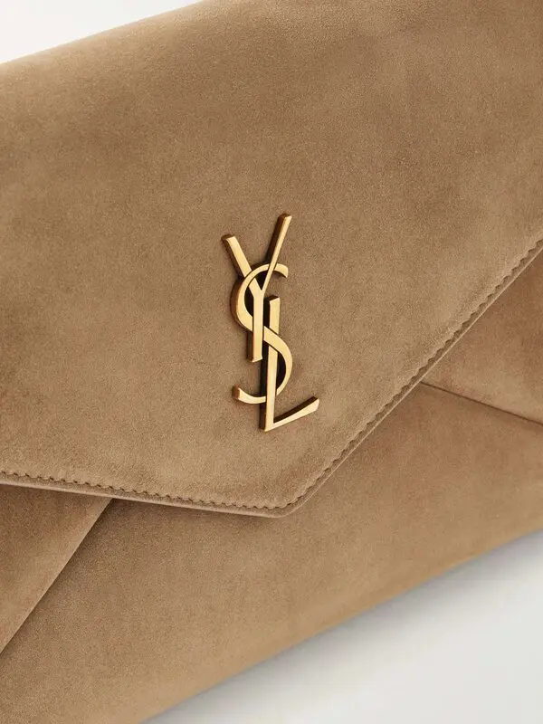 Saint Laurent Cassandre Suede Clutch