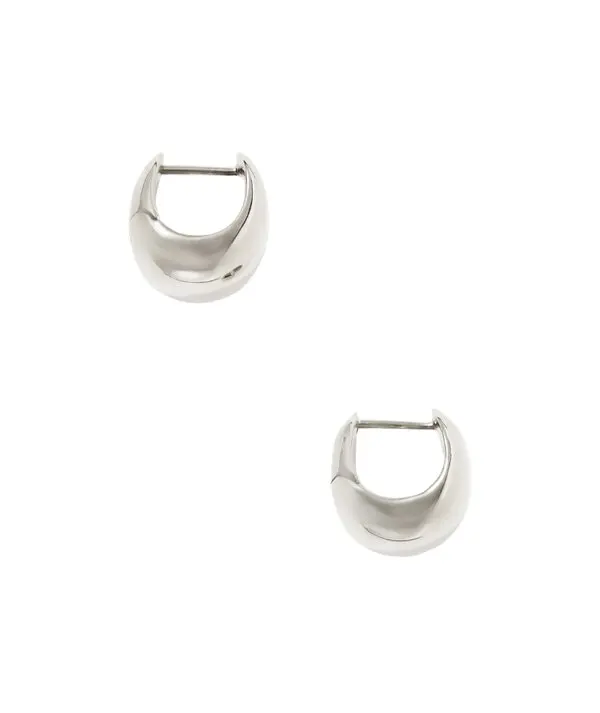 LIÉ STUDIO Sterling Sculptural Hoop Earrings - Silver