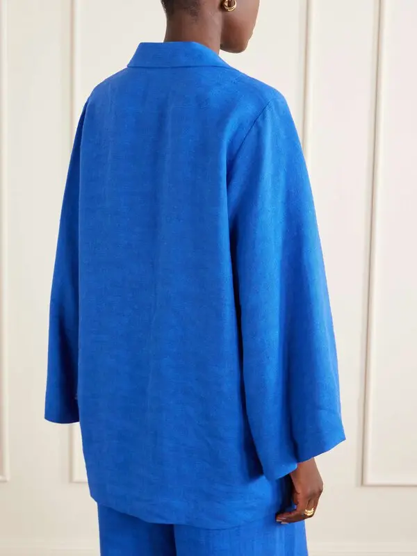 Lisa Marie Fernandez Tie-detailed Woven Tunic