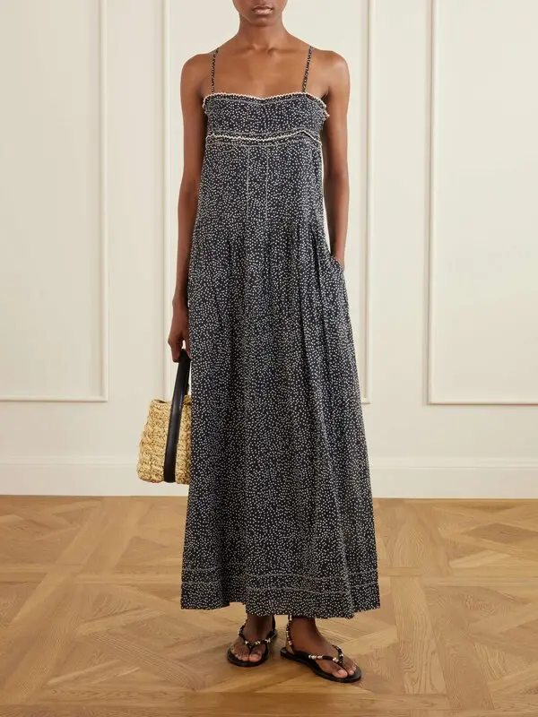 MARANT ETOILE Demy Printed Cotton Midi Dress