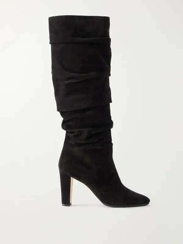 Manolo Blahnik Calassohi 90 Suede Knee Boots