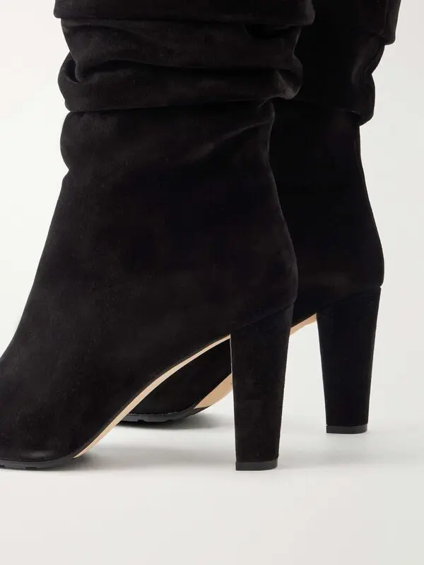 Manolo Blahnik Calassohi 90 Suede Knee Boots