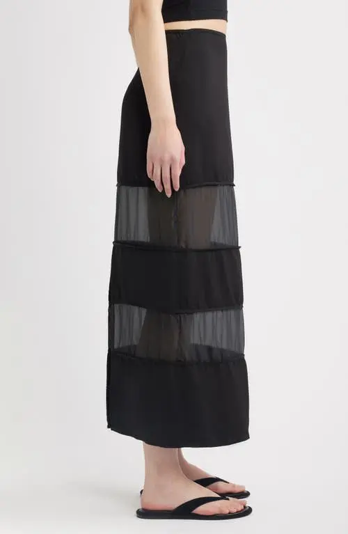 A.REN Rene Semi Sheer Panel Skirt