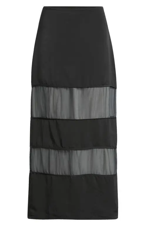 A.REN Rene Semi Sheer Panel Skirt